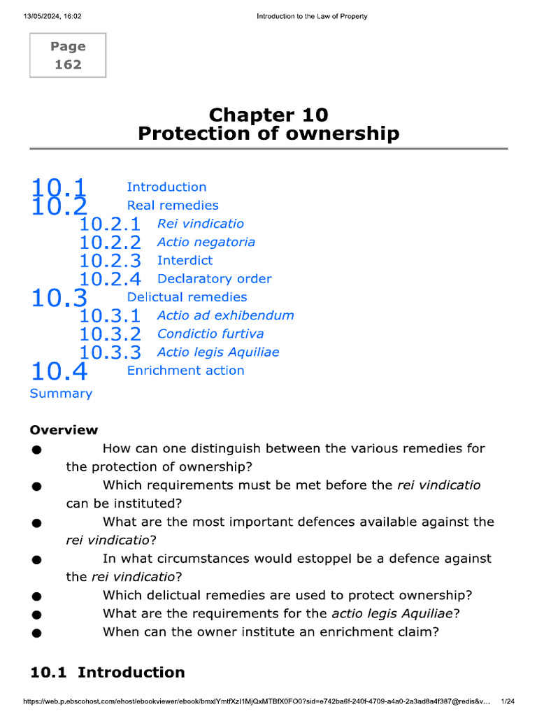 CH.10 Law of Property | PDF