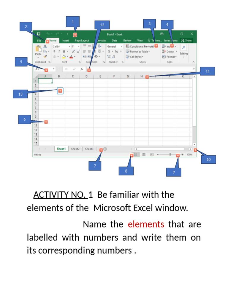 Microsoft Excel Window Elements | PDF