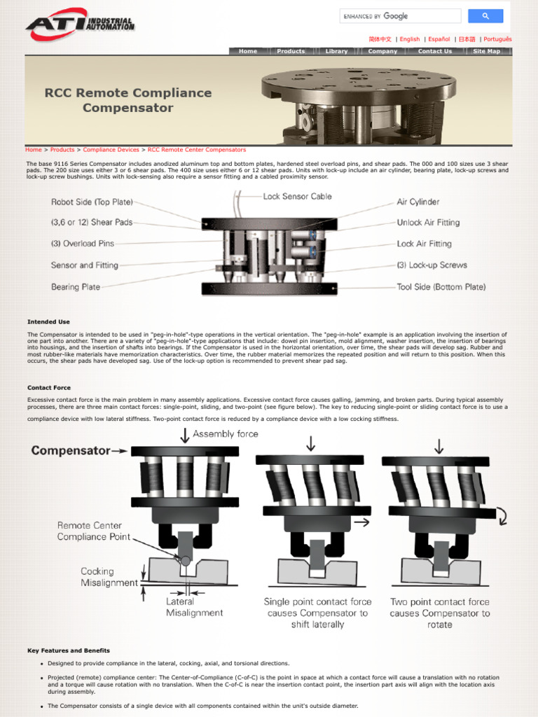 Remote Center Compliance Compensators | PDF | Stiffness | Screw