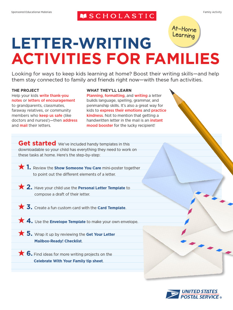 USPS RemoteLearning Family Packet | PDF | Envelope | Mail