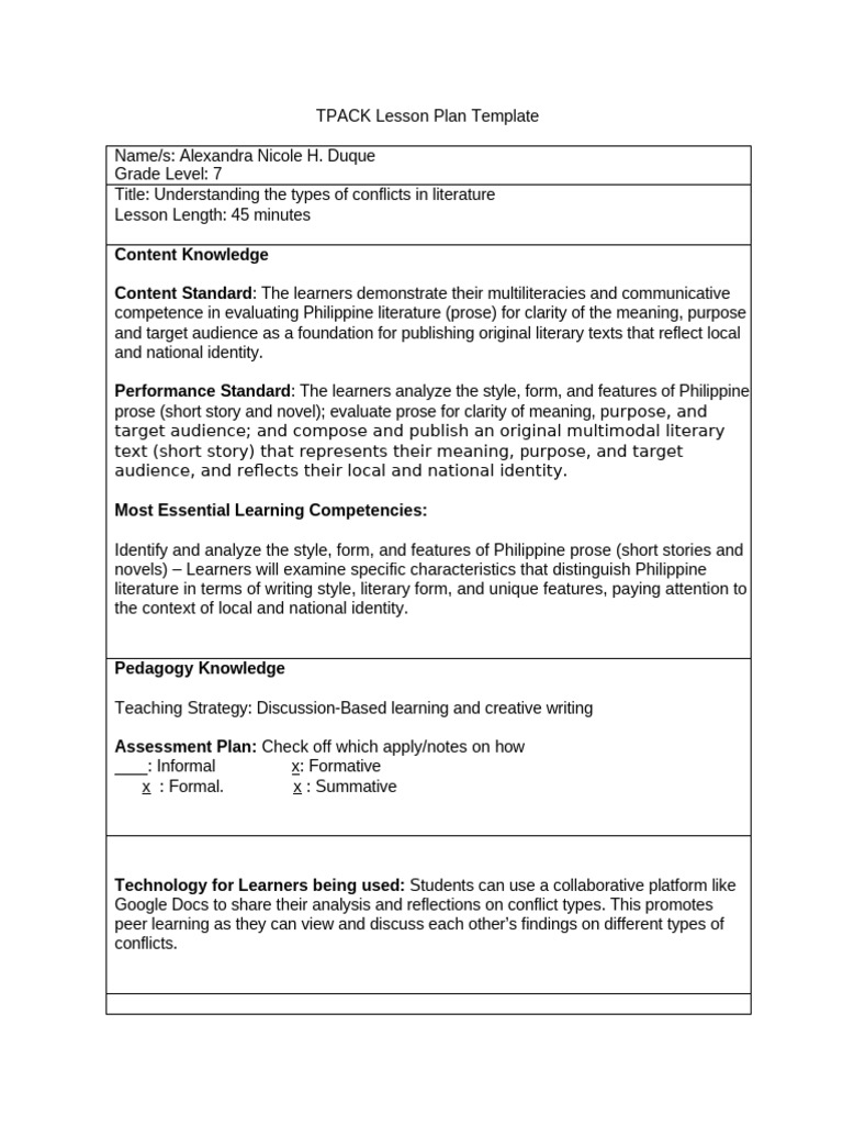 Understanding Conflicts in Literature | PDF | Educational Assessment | Learning