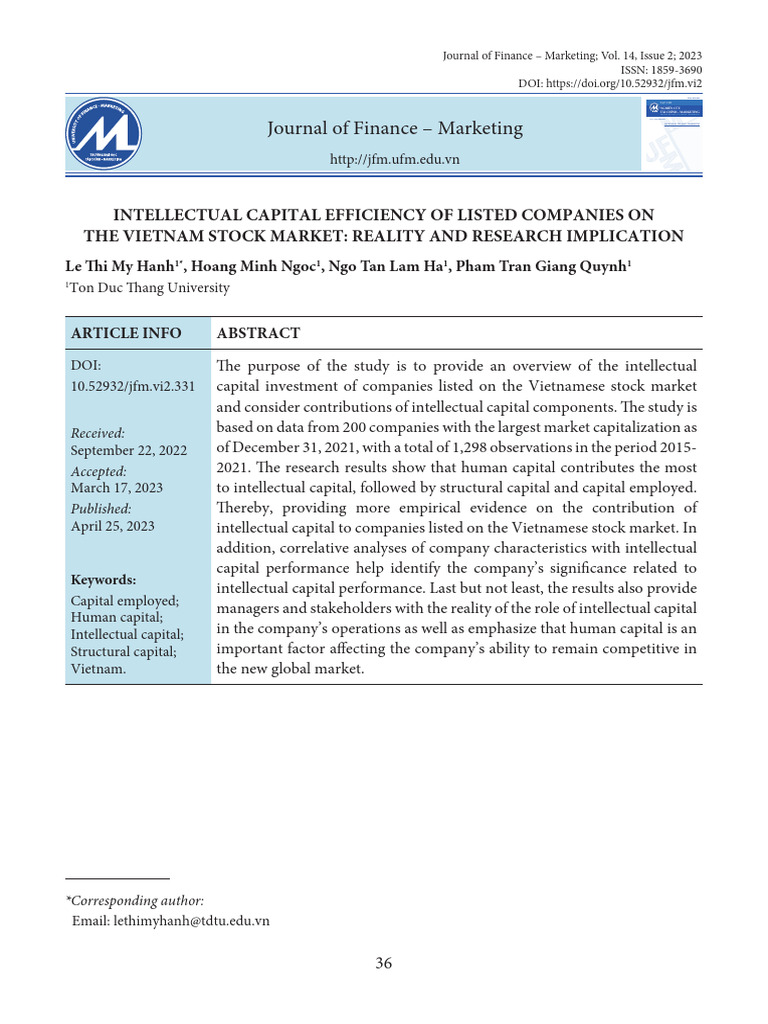 JFM - 2023.vi2.331-331-2608 - Văn bản của bài báo | PDF