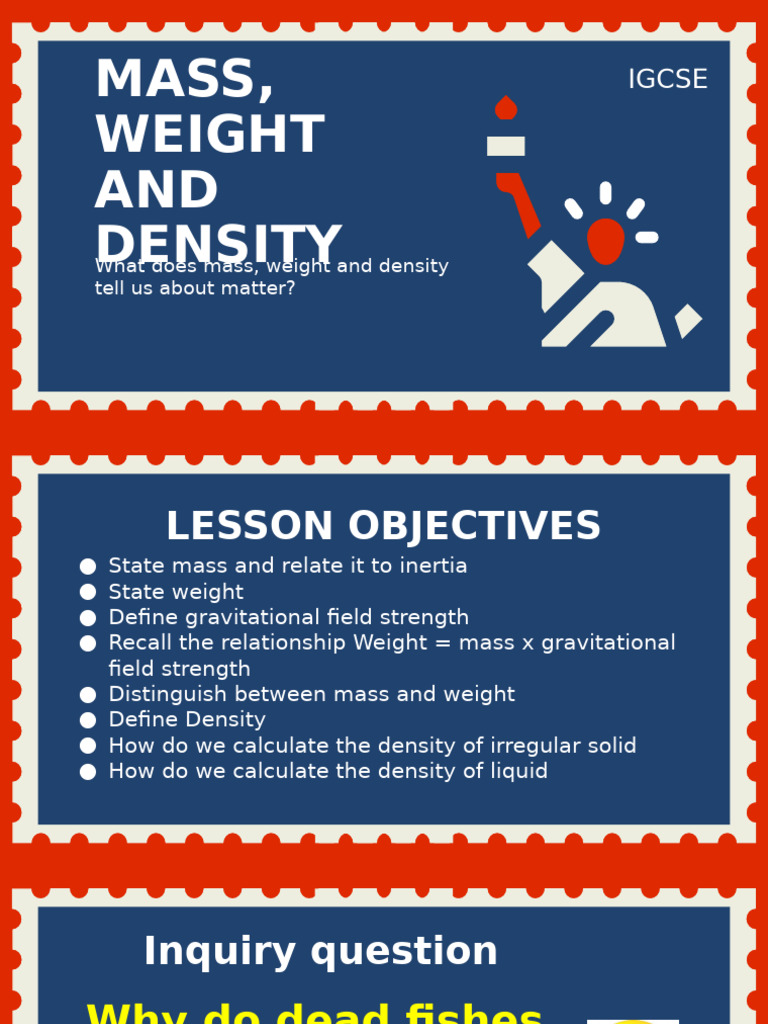 Mass, Weight and Density | PDF | Weight | Mass