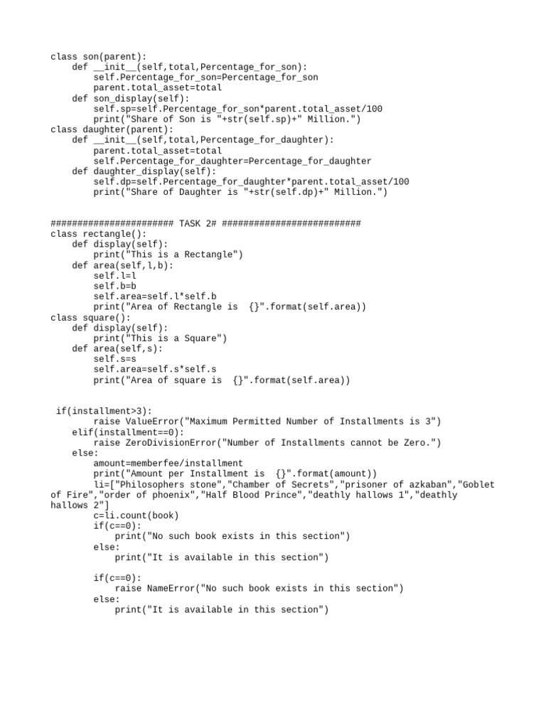 2. Classes and Object 2- Task 1 | PDF