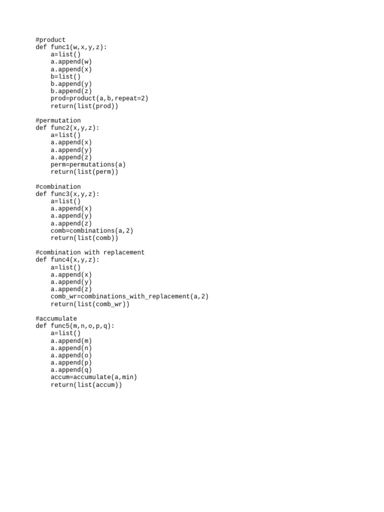 Python Built-In Package-ITERTOOLS | PDF