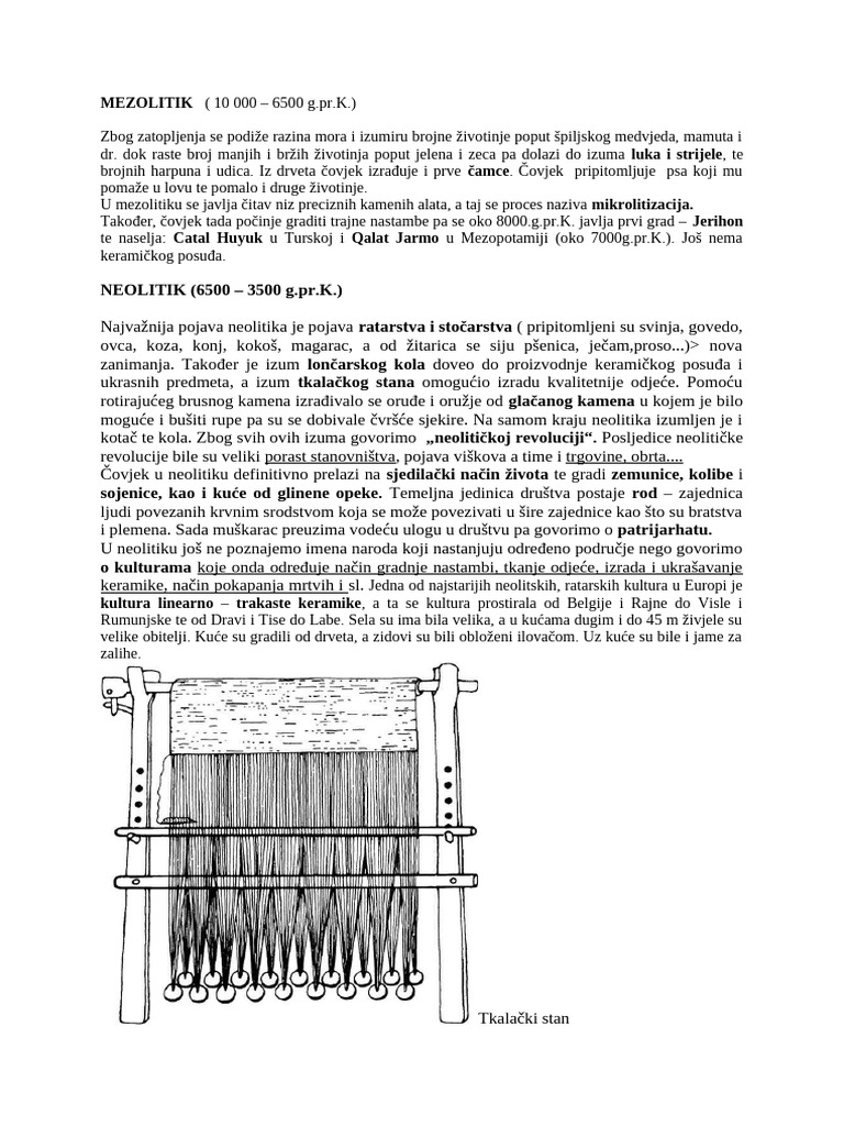 Mezolitik, Neolitik | PDF