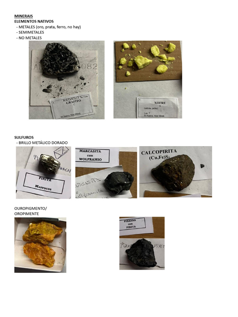 Minerais Rochas | PDF