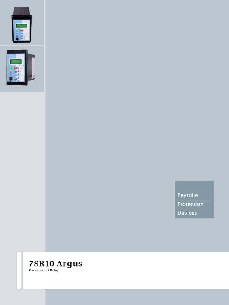 Siemens 7SR1002 Argus, 7SR1003 Argus, 7SR1004 Argus Manual - Manualzz | PDF