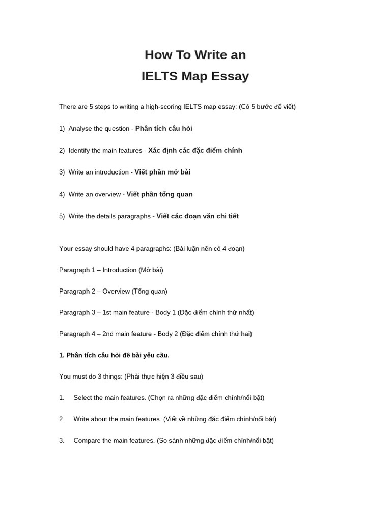 How To Write An Ielts Map Essay | PDF