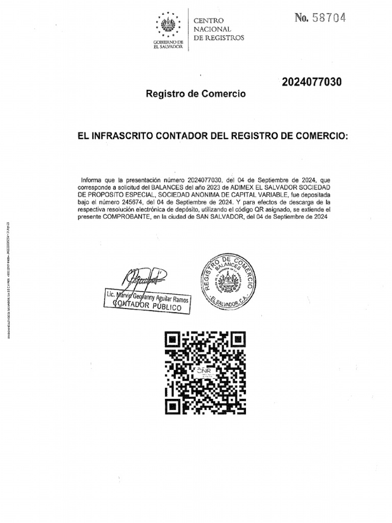 Eeff 2023 Inscripccion CNR 2024 | PDF