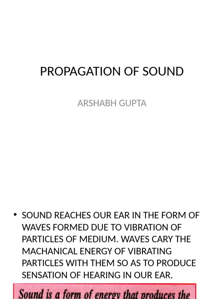 Understanding Sound Propagation Mechanics | PDF