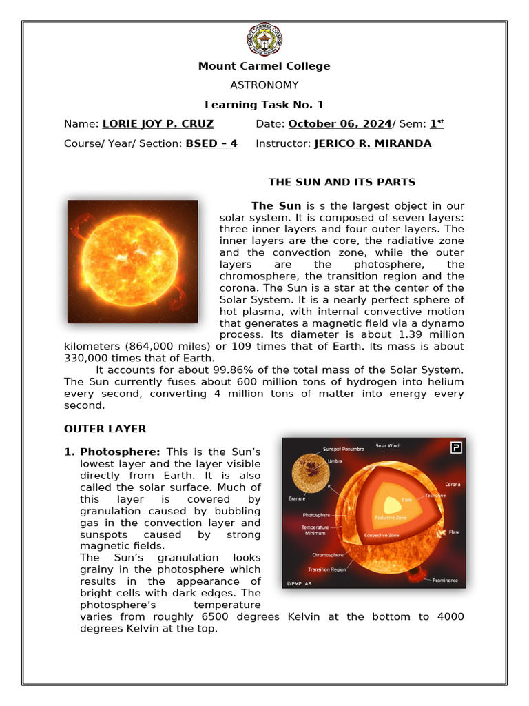 Astronomy Activity 1 | PDF | Eclipse | Mars