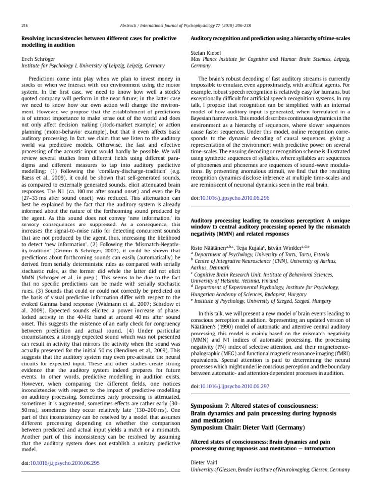 10.1016/j.ijpsycho.2010.06.296: Abstracts / International Journal of Psychophysiology 77 (2010 ...