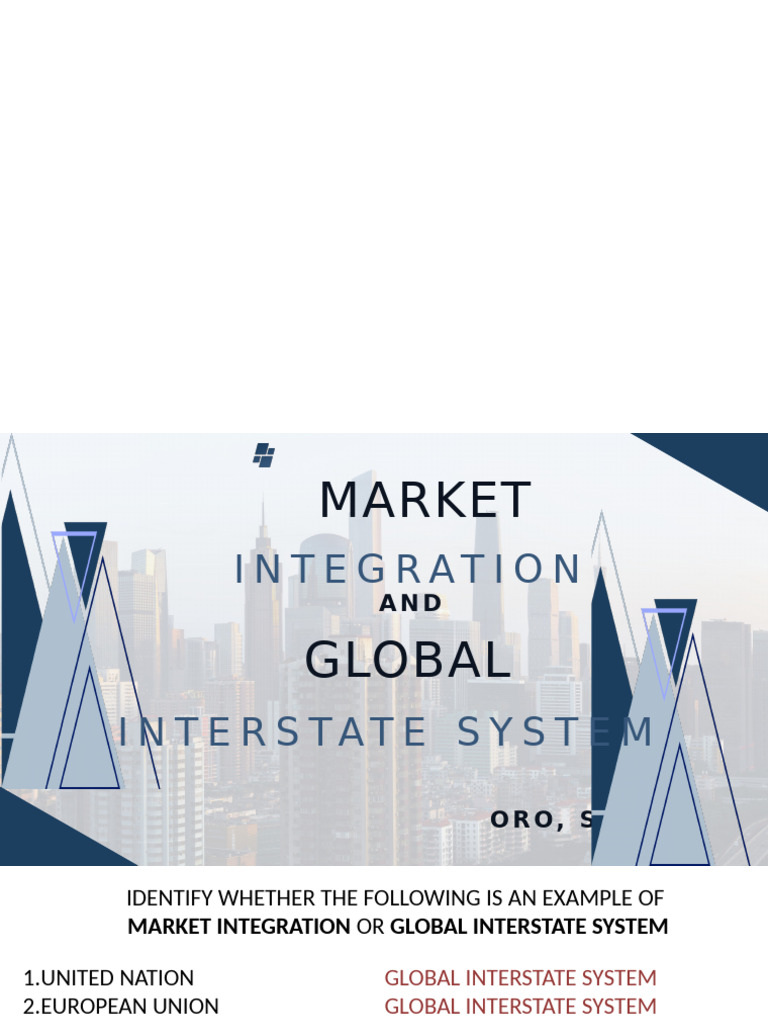 Lesson 3. Global Integration | PDF | Market (Economics) | World Trade ...