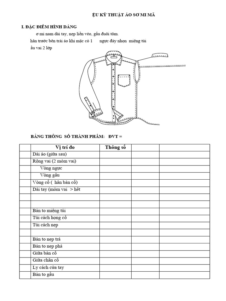 TLKT Áo Sơ Mi Mã 5 | PDF