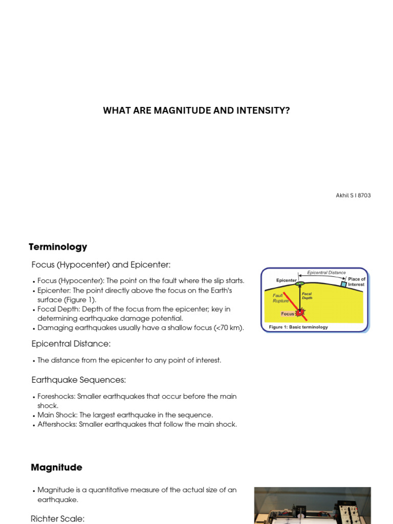 What are Magnitude and Intensity | PDF | Earthquakes | Seismology