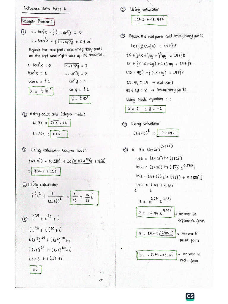 Admath 1 Solutions | PDF