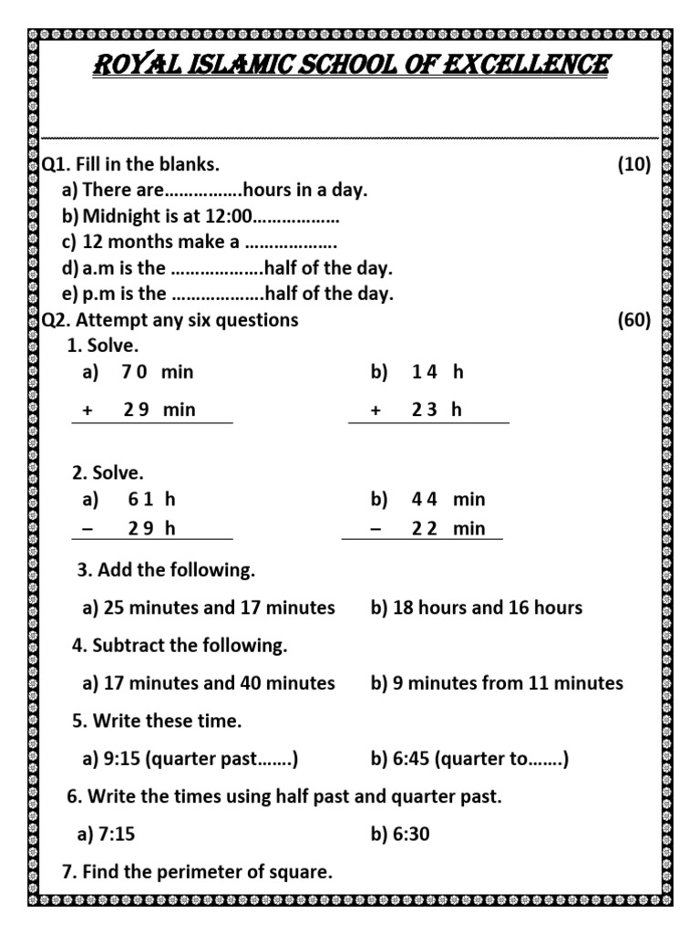 Maths Class 3 | PDF