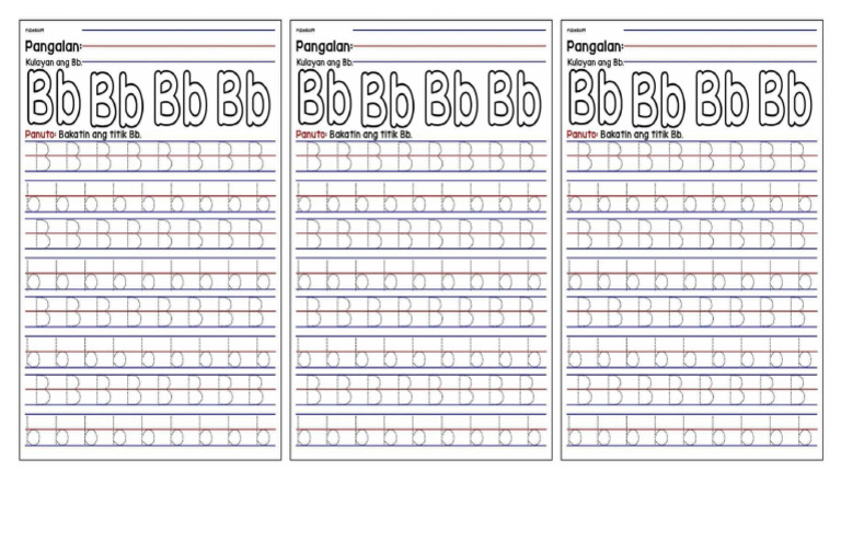Letrang Bb-Tracing | PDF