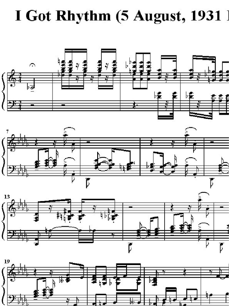 I Got Rhythm | PDF