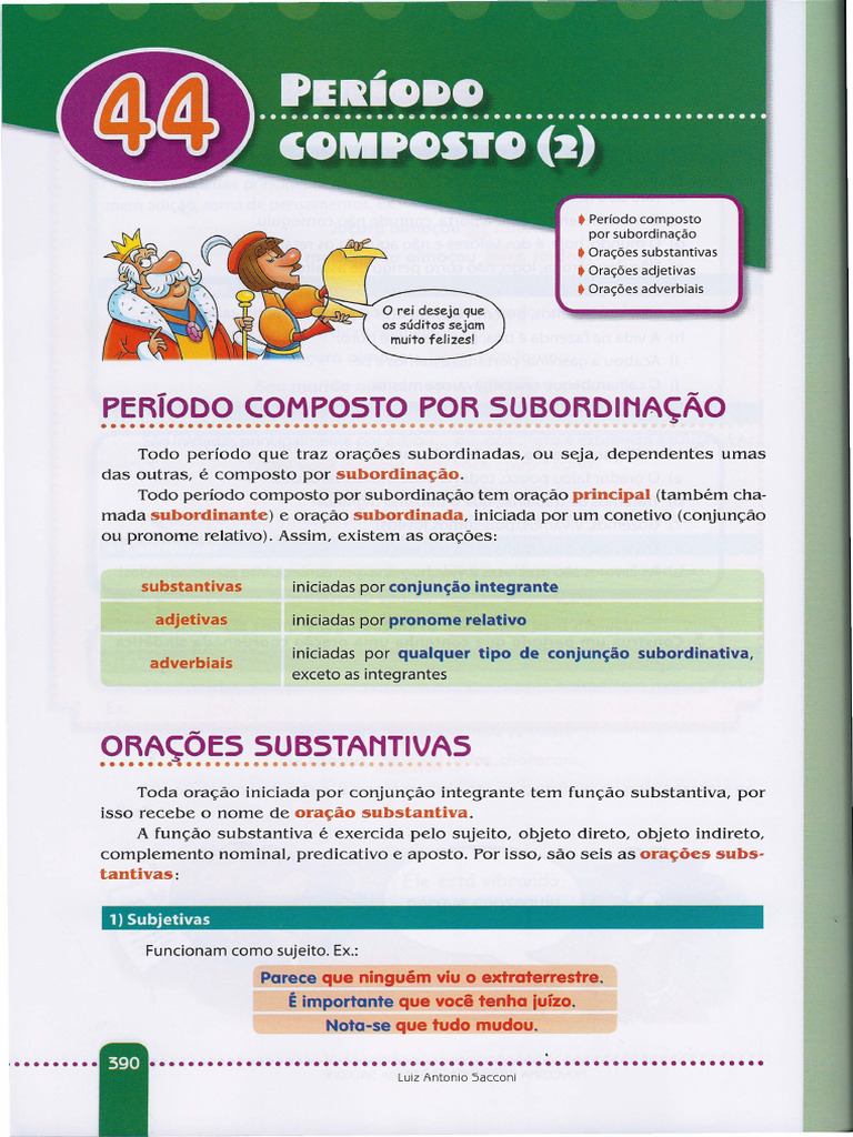 Novíssima Gramática Ilustrada Sacconi-389-392 | PDF | Sintaxe | Gramática