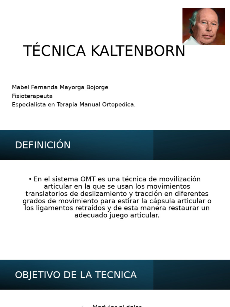 Técnica Kaltenborn en Fisioterapia | PDF | Articulación | Hueso