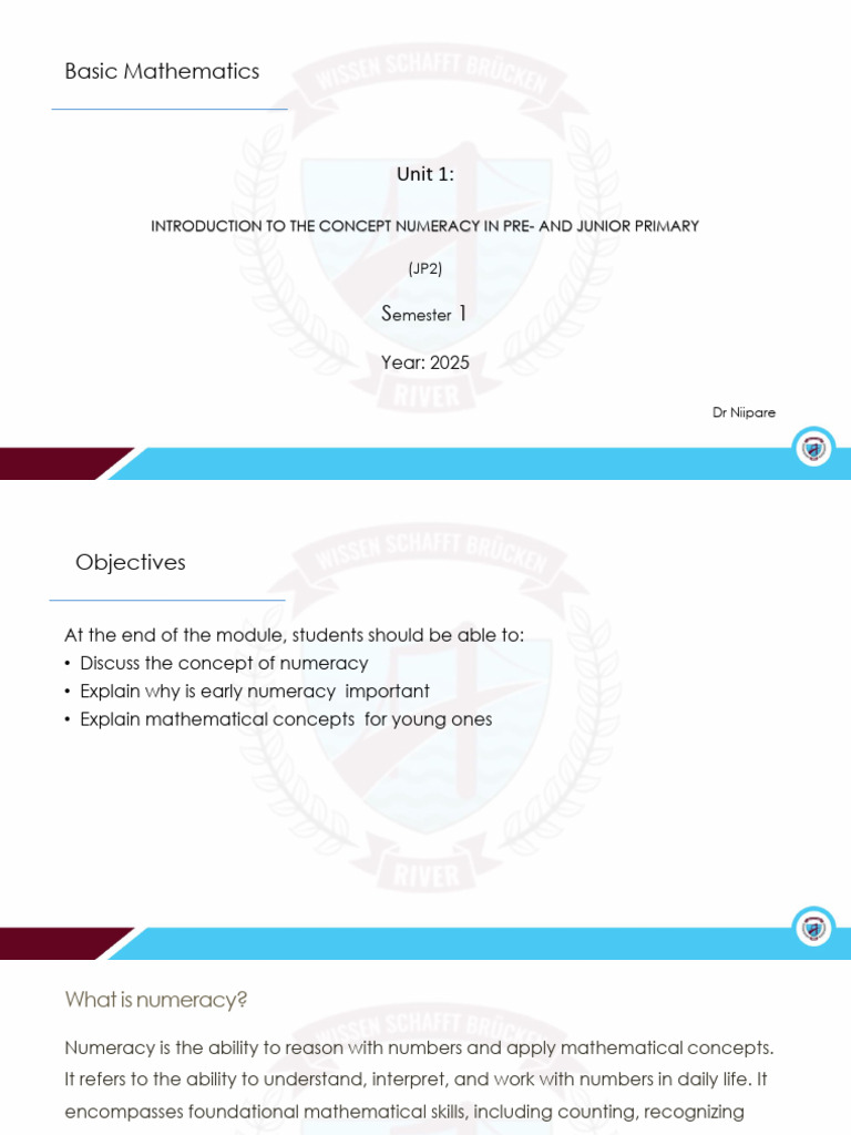 Early Numeracy Concepts for Young Learners | PDF | Mathematics | Concept