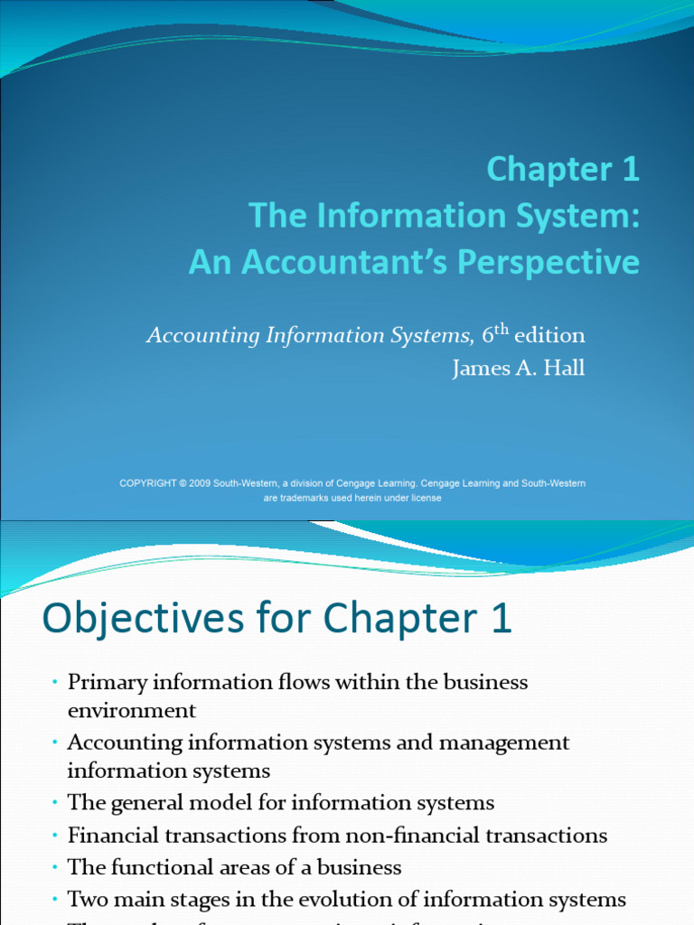 JAMES A HALL Accounting Information System Chapter 1 | PDF | Audit | System