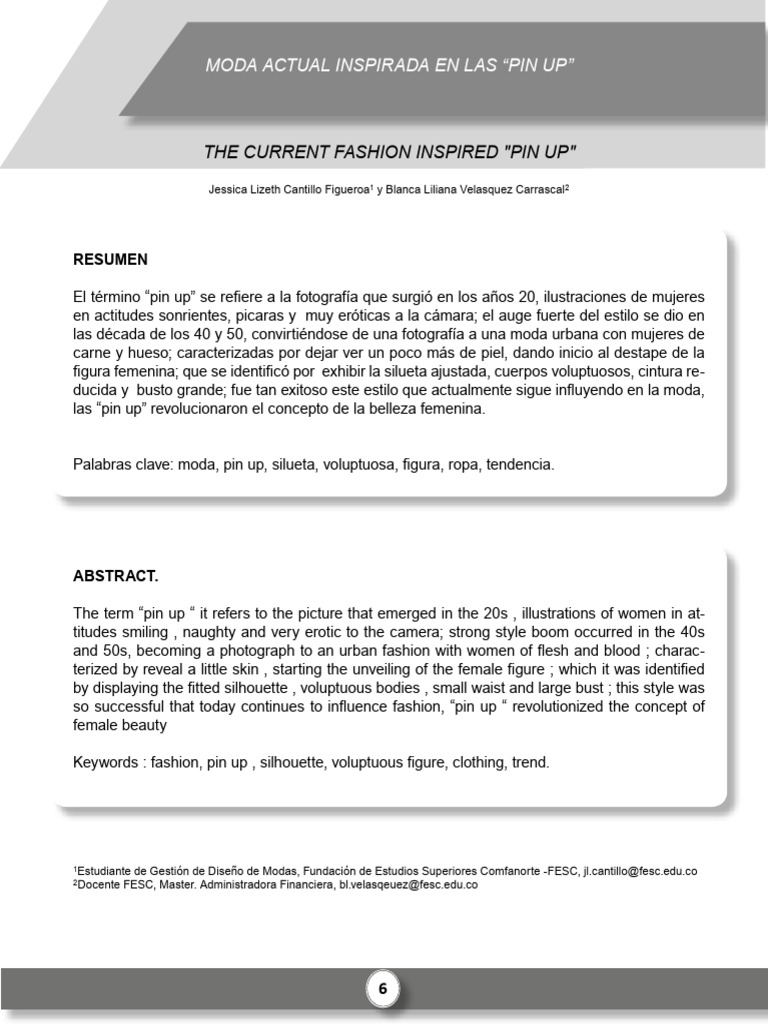 Admin, MODA ACTUAL INSPIRADA EN LAS "PIN UP" | PDF | Moda | Ropa