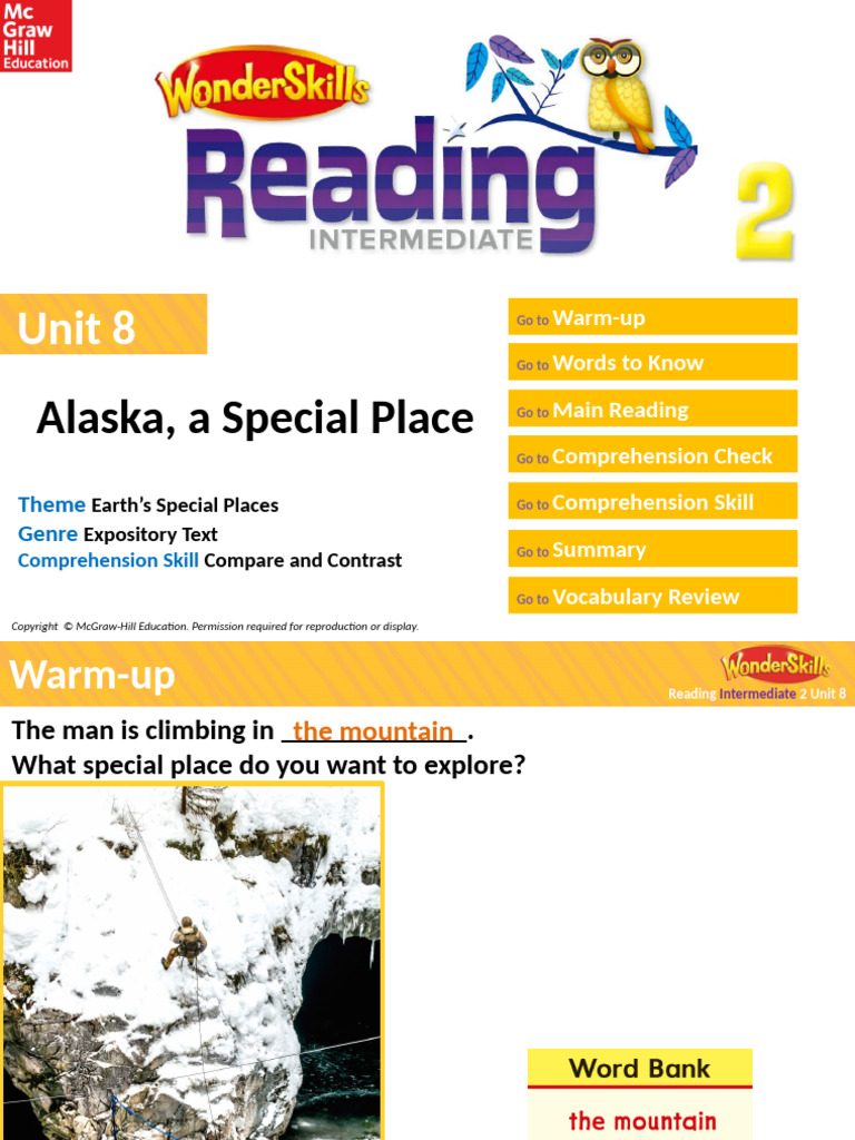 Presentation Slides - Intermediate 2 - Unit 8 | PDF | Reading ...
