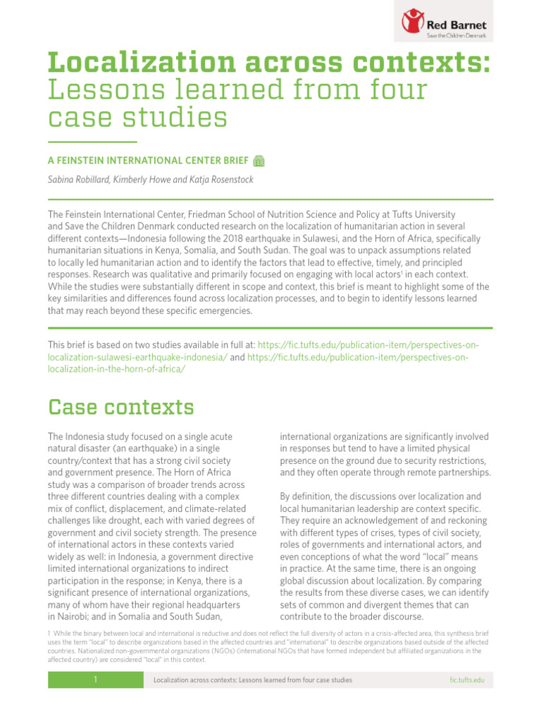 Localization Lessons from Case Studies | PDF | Non Governmental ...