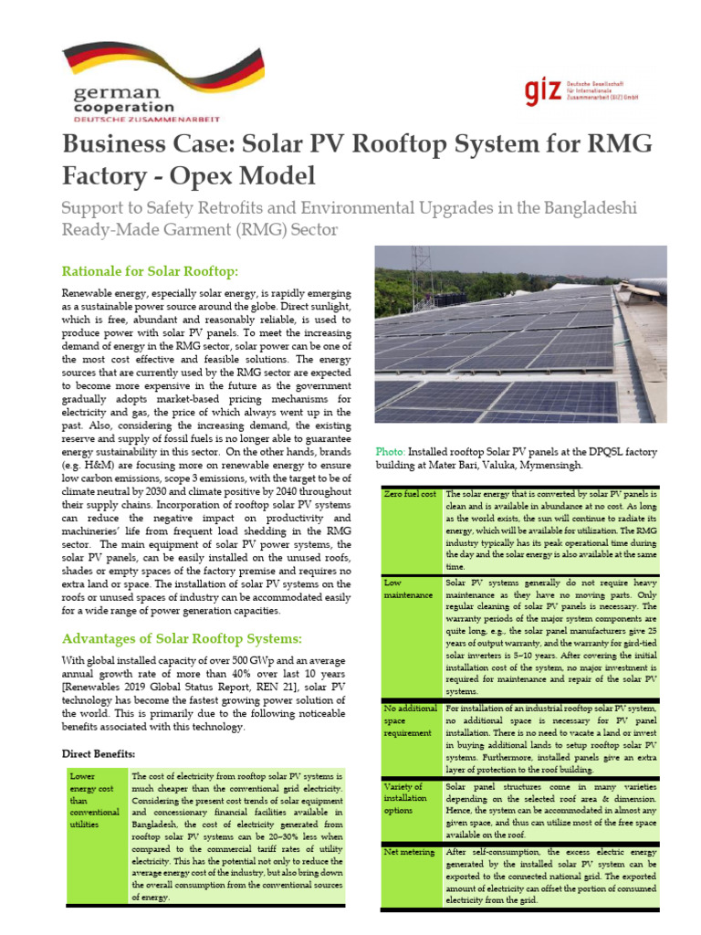 GIZ Solar Rooftop OPEX 2 | PDF | Photovoltaic System | Photovoltaics