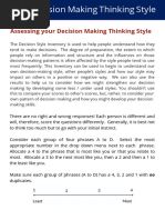 General Decision Making Style Questionnaire | PDF | Decision Making ...