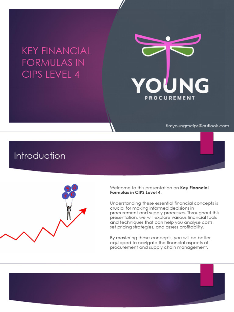 Key Financial Formulas for CIPS Level 4 | PDF | Price Elasticity Of ...