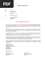 RWA Letter Sample for Bank Guarantee | PDF | Letter Of Credit | Banks