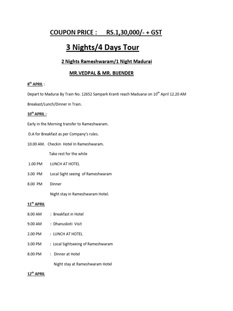 Rameshwaram Madurai | PDF
