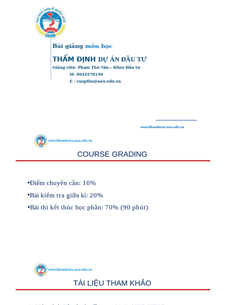 Chương 1 - Tham Dinh Du An | PDF