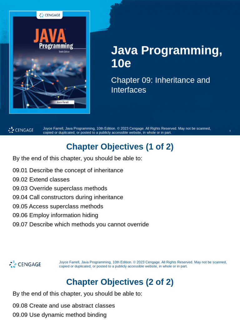 Chapter 9 Inheritance and Interfaces | PDF | Class (Computer Programming) | Method (Computer ...