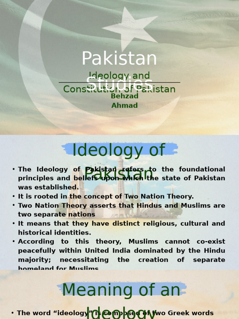 Ideology of Pakistan: Foundations Explained | PDF | Two Nation Theory ...