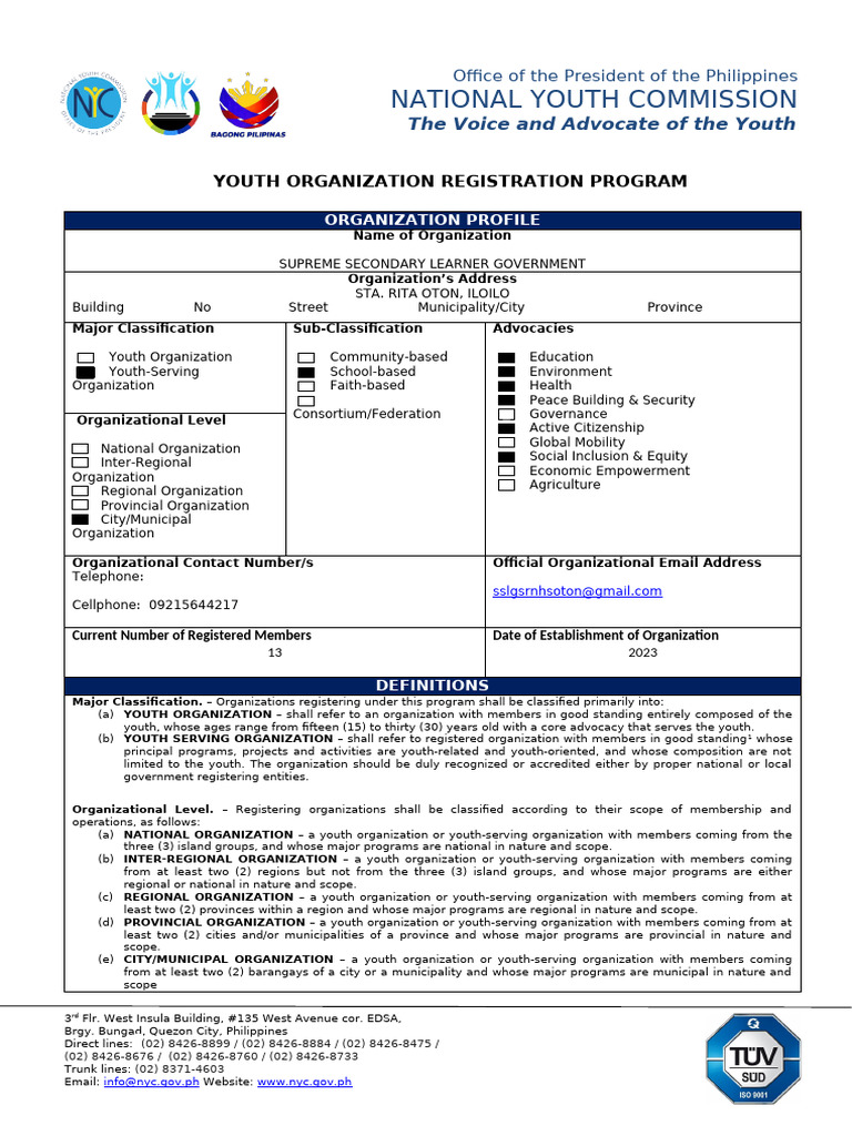 2024 YORP Registration Form | PDF | Democracy | Political Ideologies