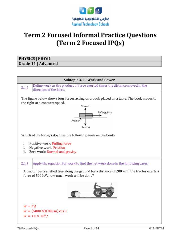AY2425 T2 PHY61 Focused IPQ AK | PDF | Torque | Acceleration