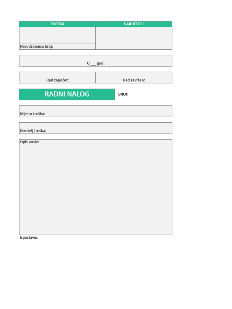 Radni Nalog Predložak 86faa36b 7911 41d0 b2bd Fd50c60ca527 | PDF