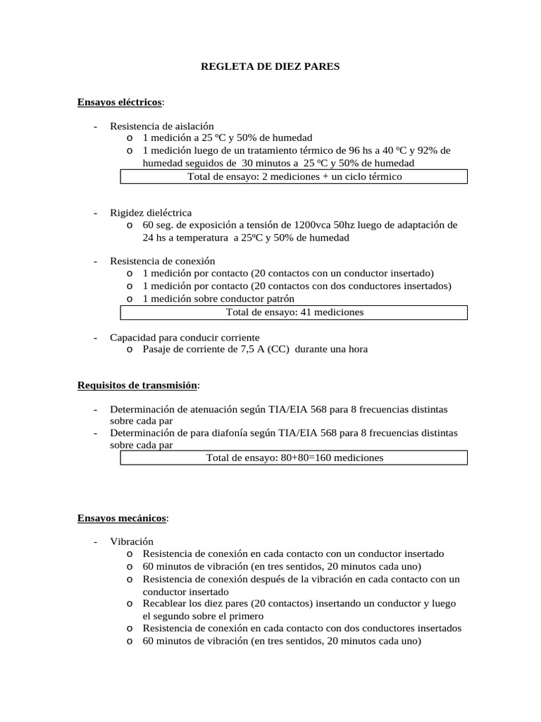 Homologación 03-E-2063 - Módulo para Conexionado de 10 Pares | PDF | Ciencias fisicas | Electricidad