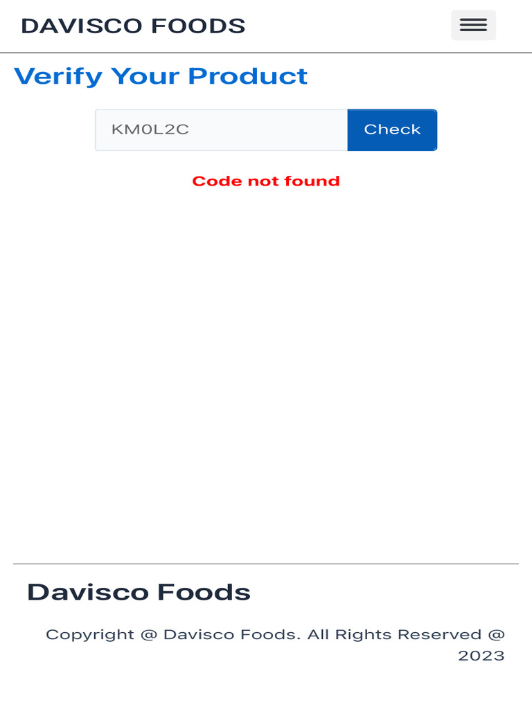 Product Verification - Davisco Foods | PDF