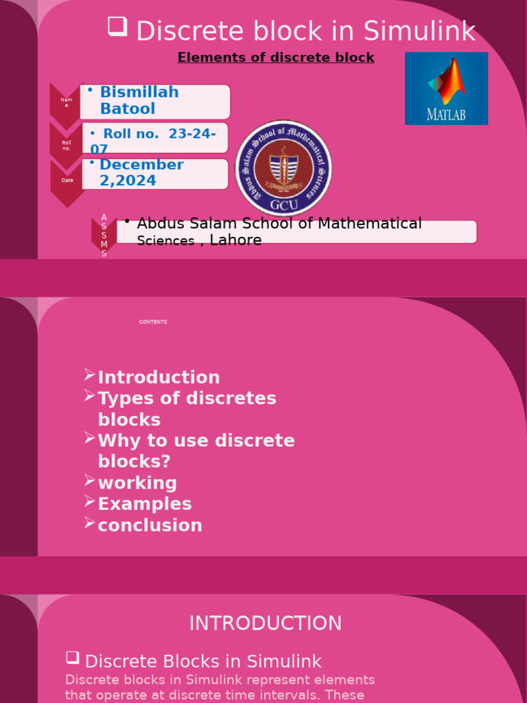 Simulink Discrete Blocks Guide | PDF | Discrete Time And Continuous Time | Filter (Signal ...
