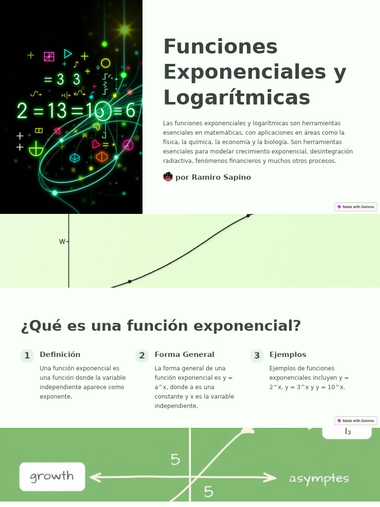 Funciones Exponenciales y Logaritmicas | PDF | Funcion exponencial | Función (Matemáticas)