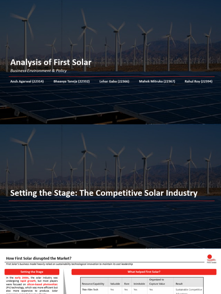 First_Solar | PDF | Solar Power | Thin Film Solar Cell