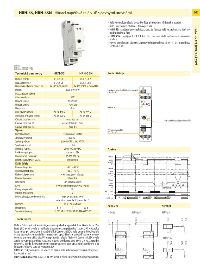 Katalogovy List HRN-55 HRN-55N | PDF
