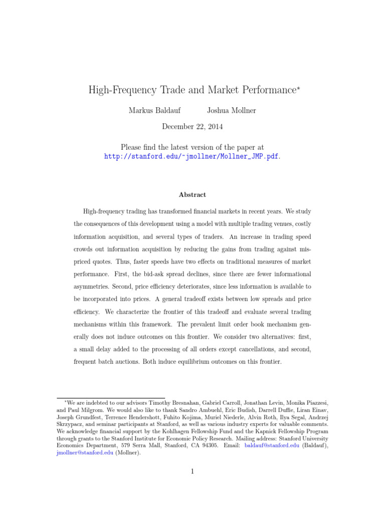 High-Frequency Trading Impact Analysis | PDF | High Frequency Trading ...