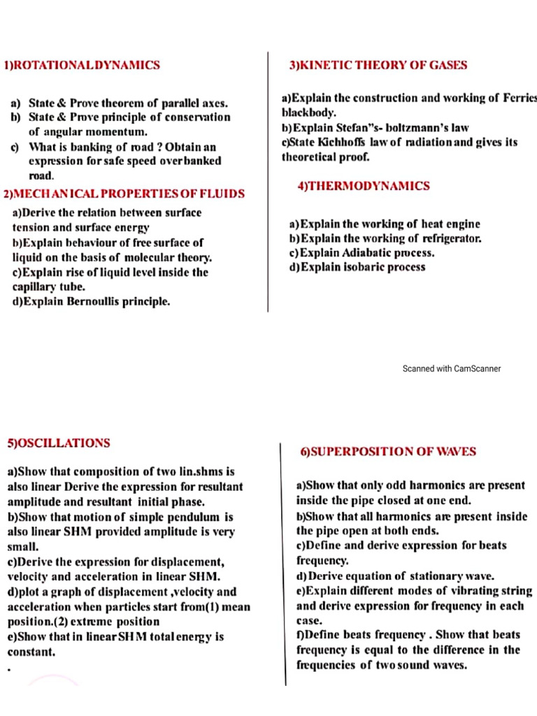Physics Imp Derivations | PDF